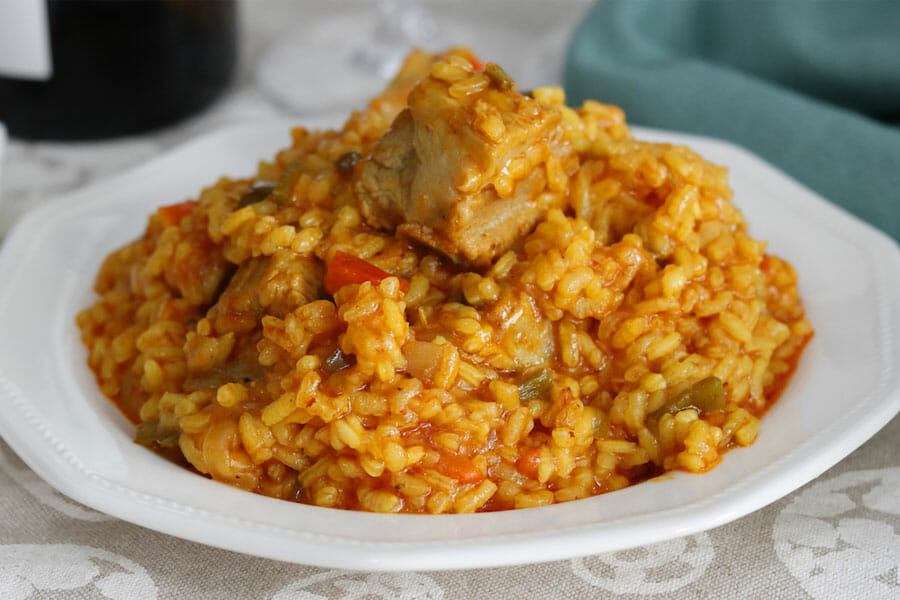 Côtes de porc au riz jaune au Thermomix - Cookomix