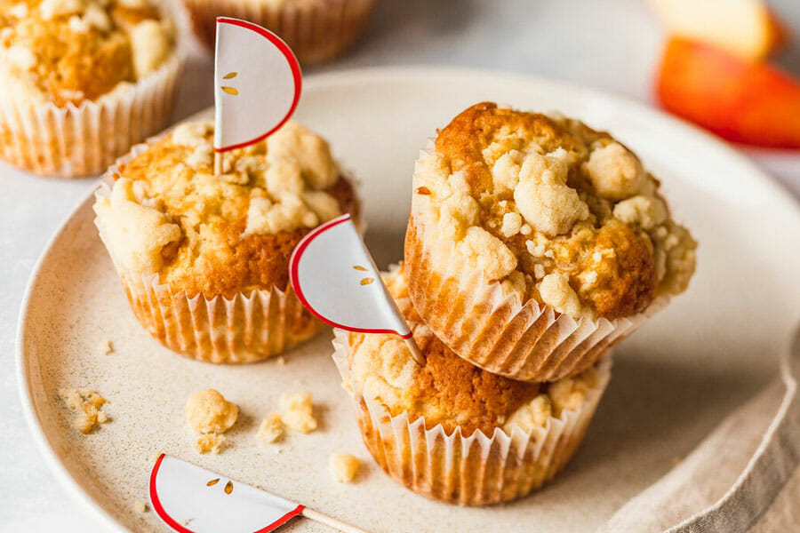 Muffins aux pommes façon crumble au Thermomix - Cookomix