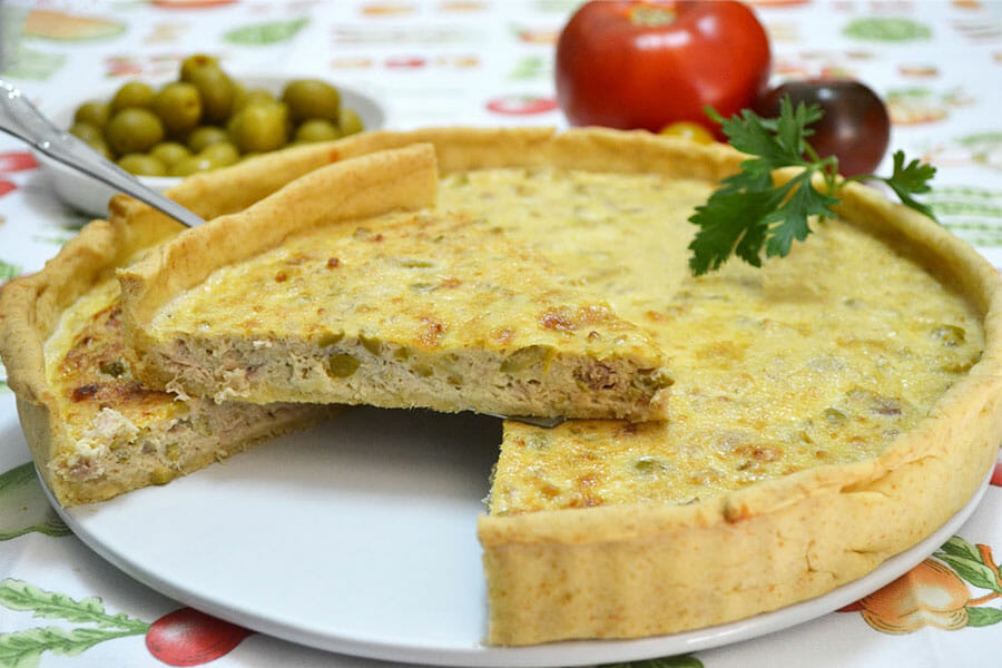 Quiche au thon et aux olives vertes au Thermomix - Cookomix
