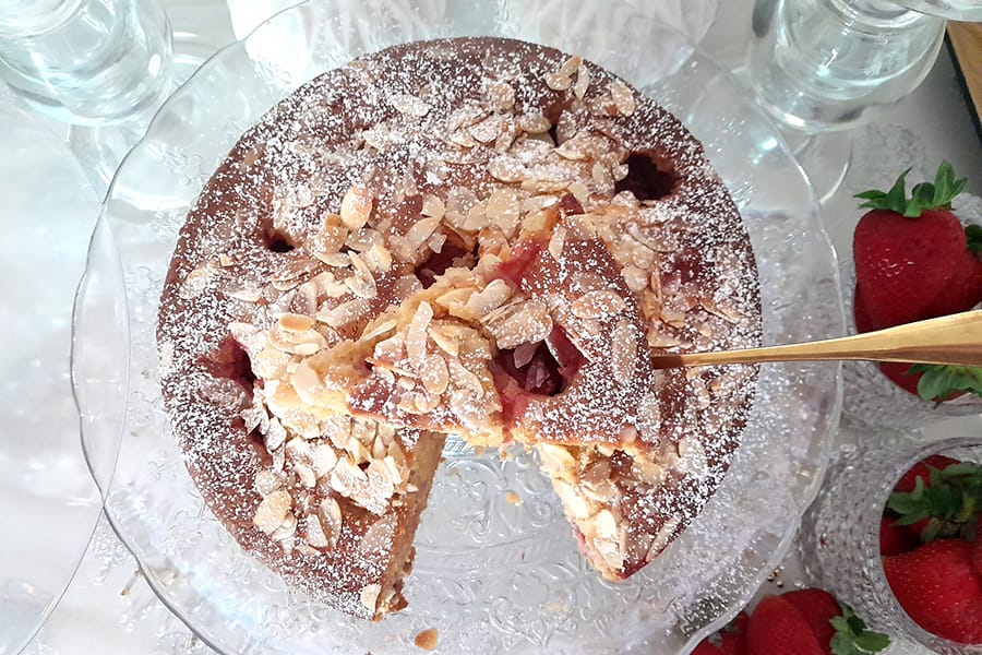 Gâteau amandes et fruits rouges au Thermomix - Cookomix