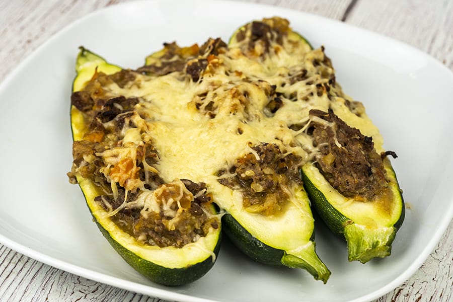 Courgettes farcies à la viande hachée au Thermomix - Cookomix