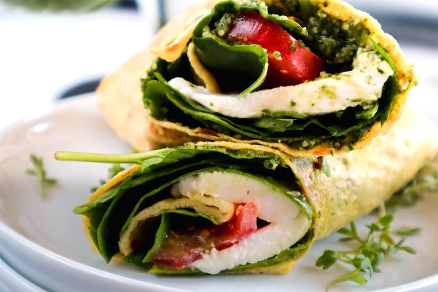 Wraps tomates, mozzarella et basilic au Thermomix - Cookomix