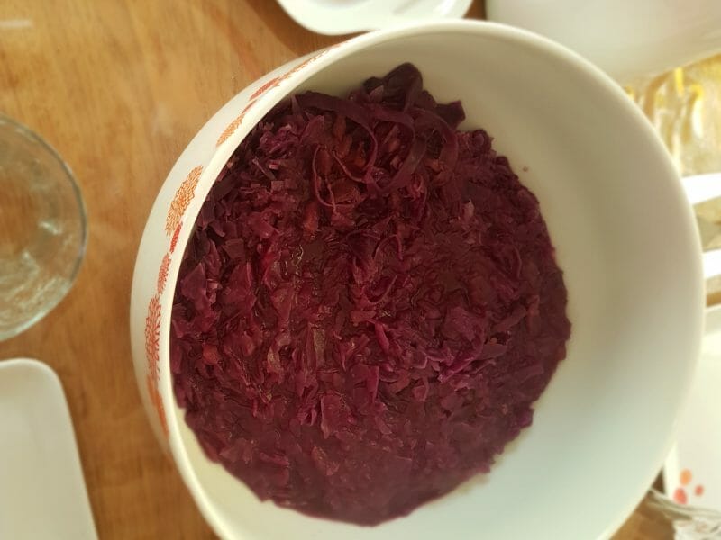 Chou rouge, lardons et pommes au Thermomix - Cookomix