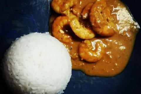 Curry de crevettes au lait de coco au Thermomix - Cookomix