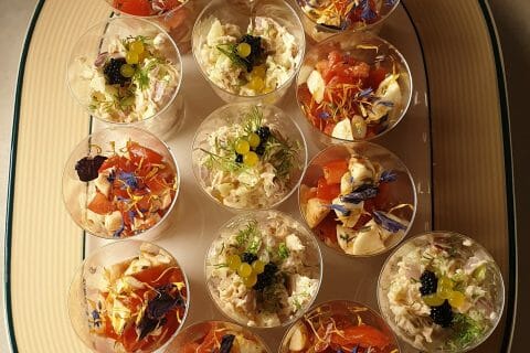 Verrines au saumon et pommes granny au Thermomix - Cookomix