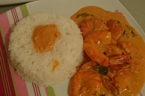 Curry de crevettes au lait de coco au Thermomix - Cookomix