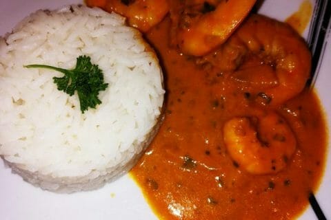Curry de crevettes au lait de coco au Thermomix - Cookomix