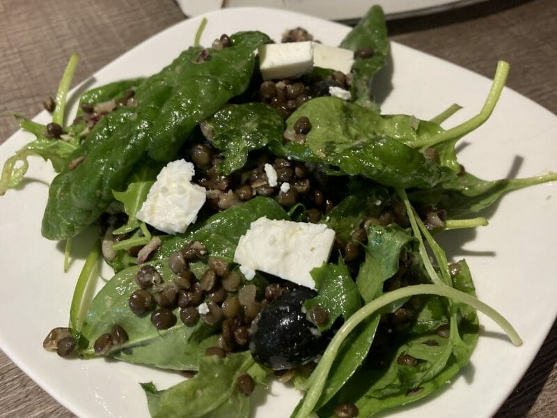 Salade de lentilles à la grecque au Thermomix - Cookomix