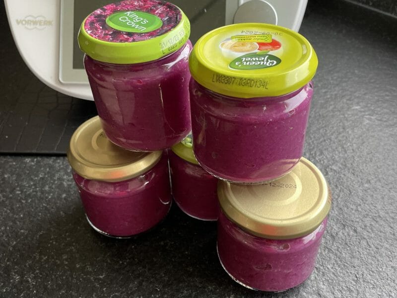 Chou rouge, lardons et pommes au Thermomix - Cookomix