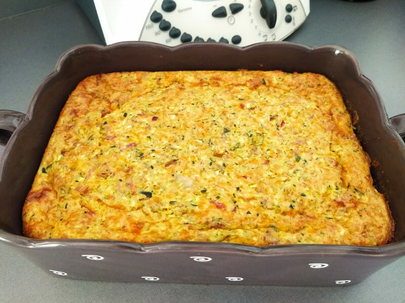 Zucchini slice - Pain de courgettes australien au Thermomix - Cookomix