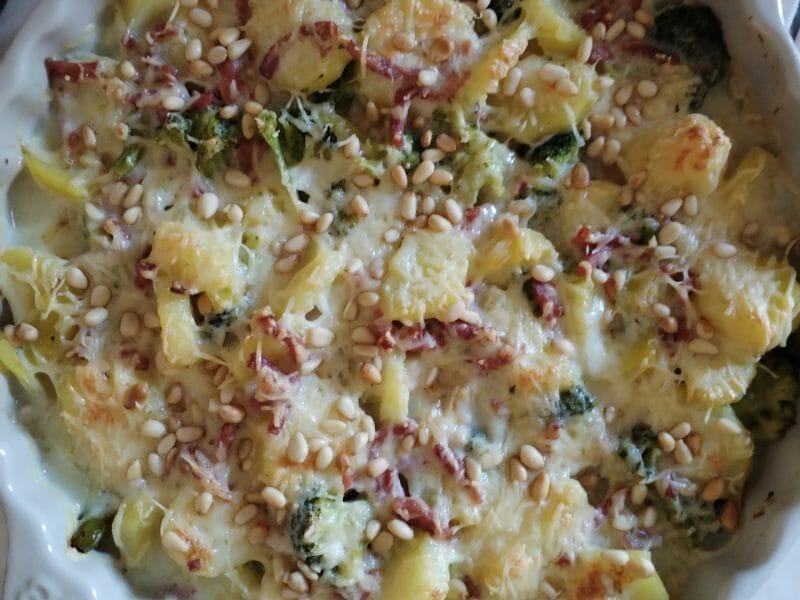 Gratin de pommes de terre et brocolis au Thermomix - Cookomix