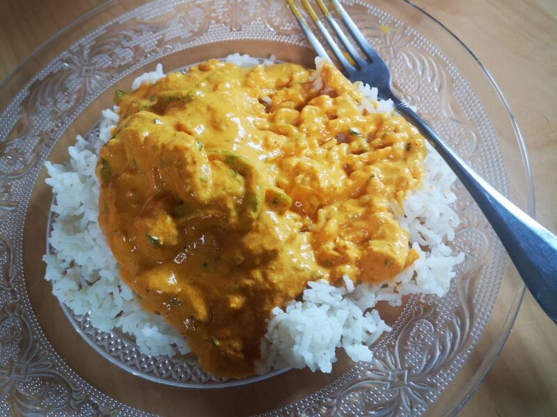 Curry de crevettes au lait de coco au Thermomix - Cookomix