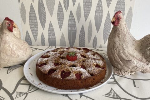 Gâteau amandes et fruits rouges au Thermomix - Cookomix