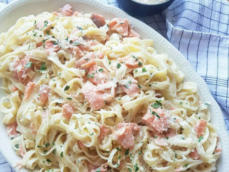Spaghettis Au Saumon Fumé Au Thermomix Cookomix