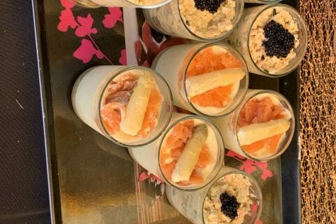 Verrines au saumon et pommes granny au Thermomix - Cookomix