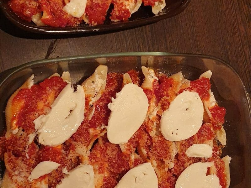 Gratin de conchiglioni aux trois fromages au Thermomix - Cookomix